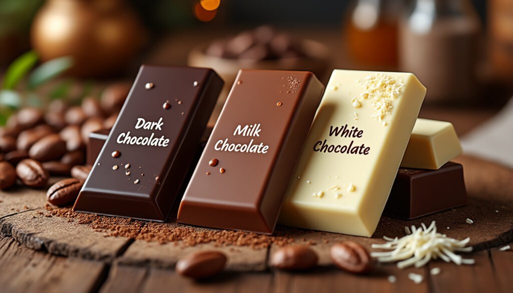 Les différences entre chocolat noir, au lait et blanc - chocolat.guide